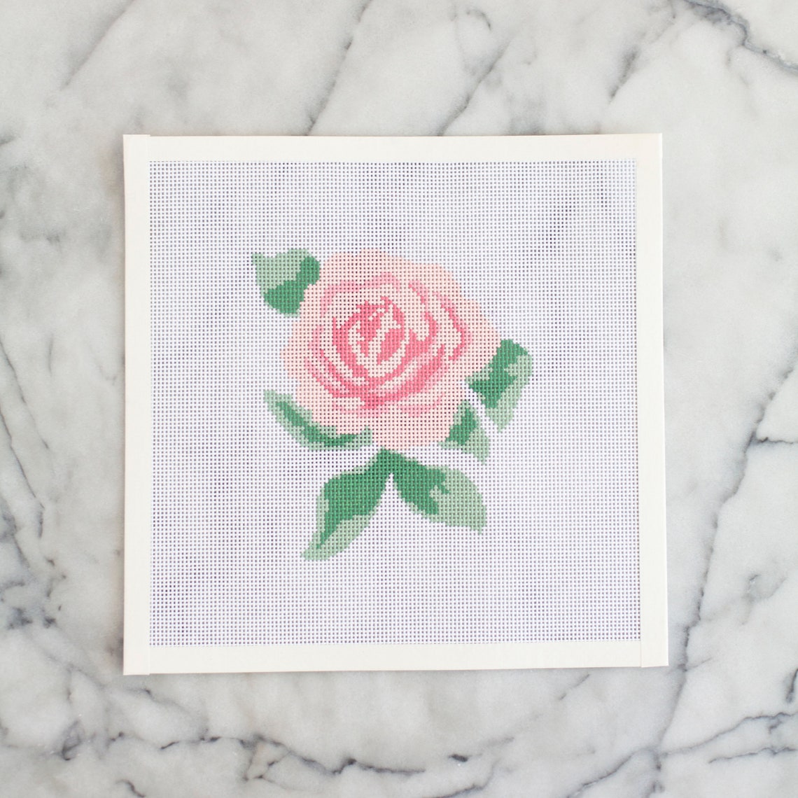 Large Rose Needlepoint Canvas Floral Hand Painted Needlepoint - Etsy