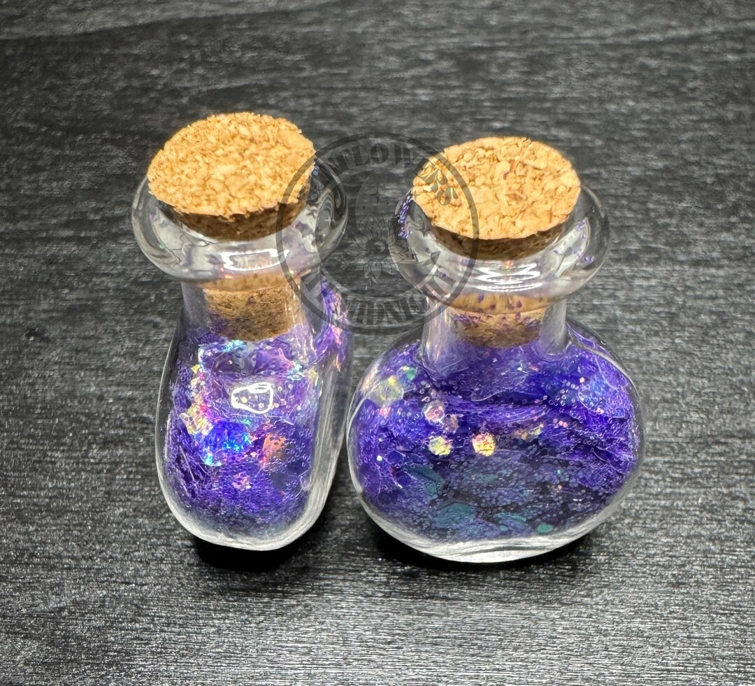 Glitter Rock Potion Bottle Earrings - Etsy