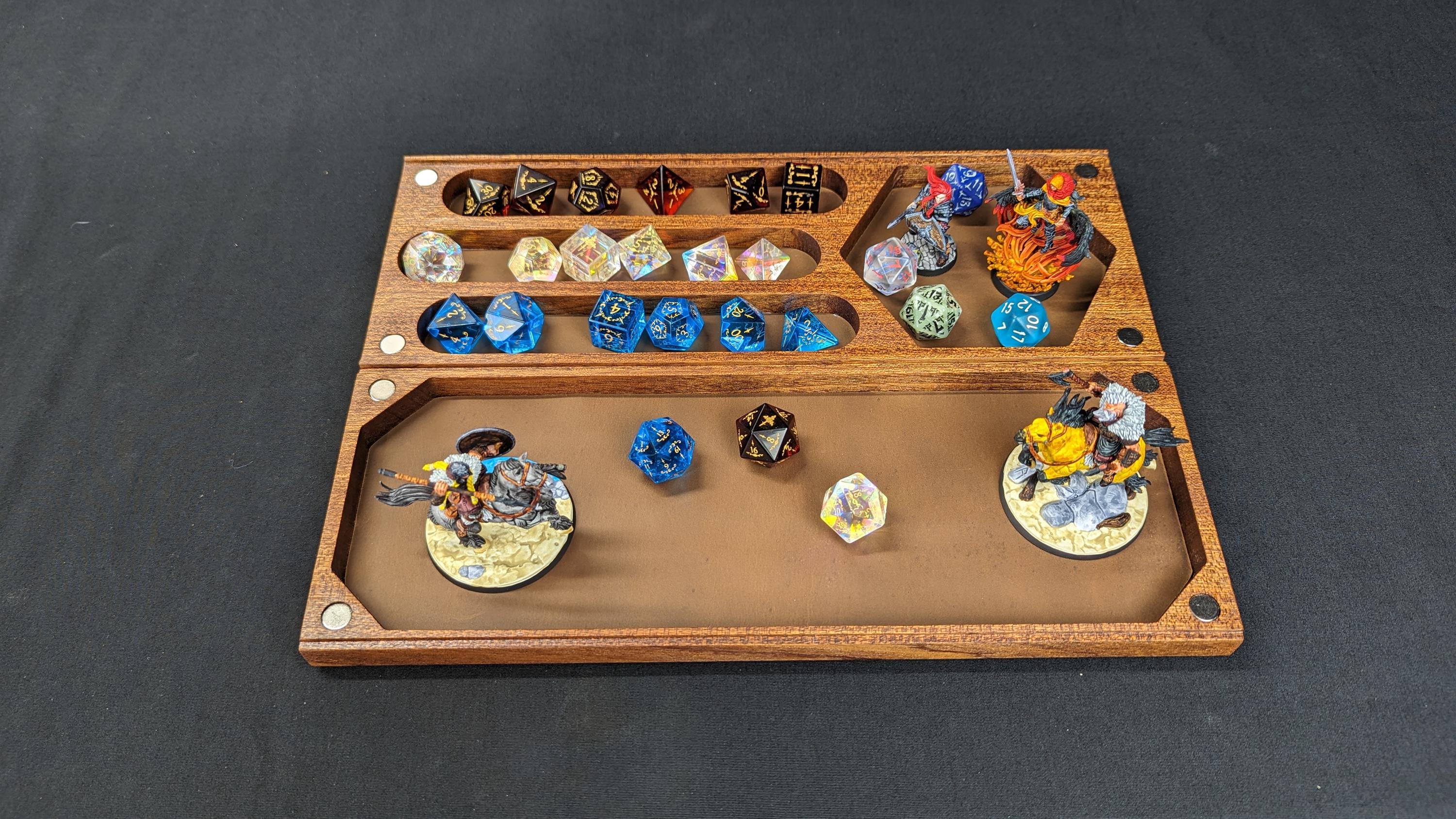 Solid Hardwood and Epoxy Inlaid Hero Dice Vault, Dice Box, Dice Carrier ...
