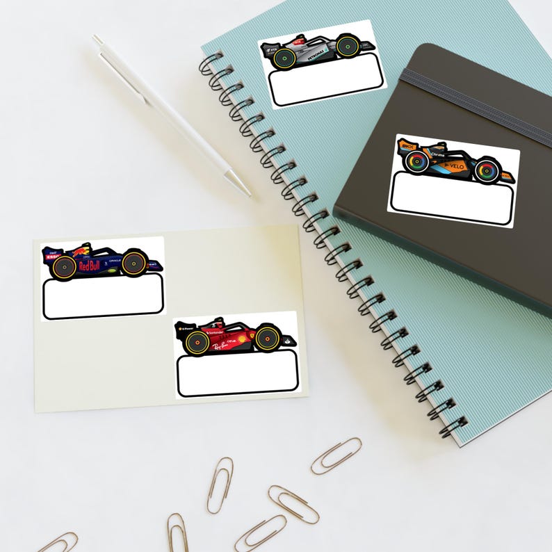 F1 Car Sticker Pack (5pcs) - Fun Formula 1 Labels for Kids ...
