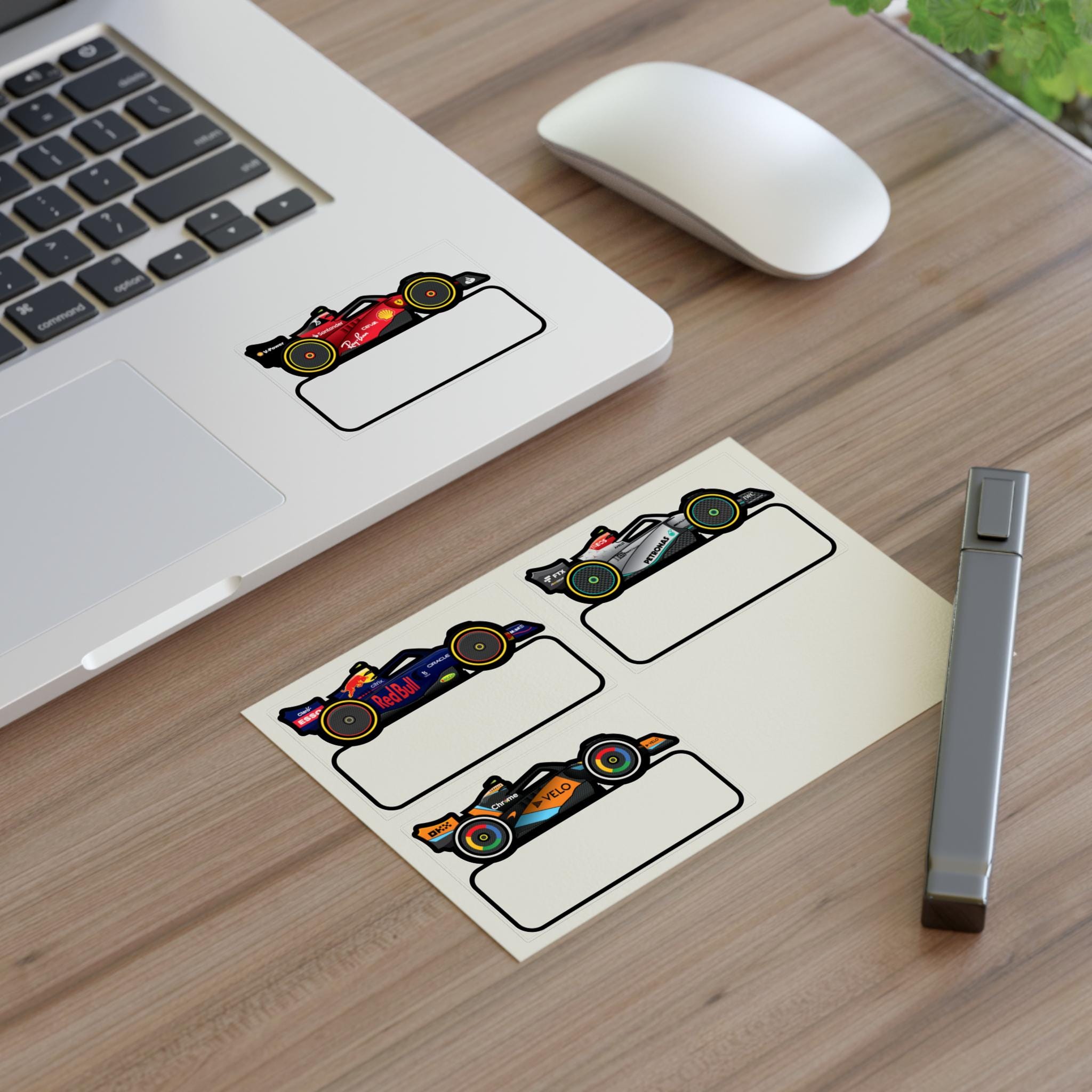 F1 Car Sticker Pack 5pcs Fun Formula 1 Labels for Kids & Enthusiasts ...