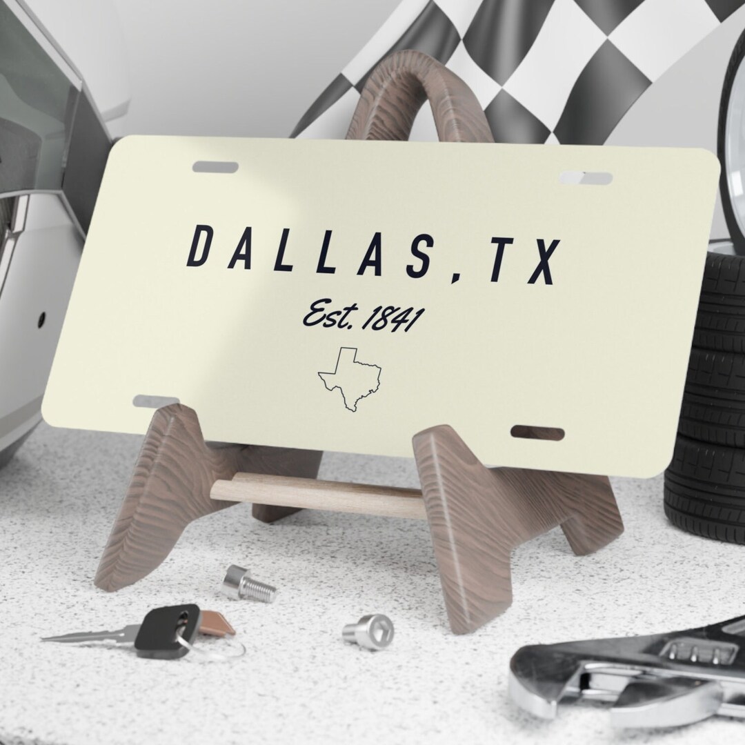 Vintage Dallas Texas License Plate for Man Cave Wall Art - Etsy