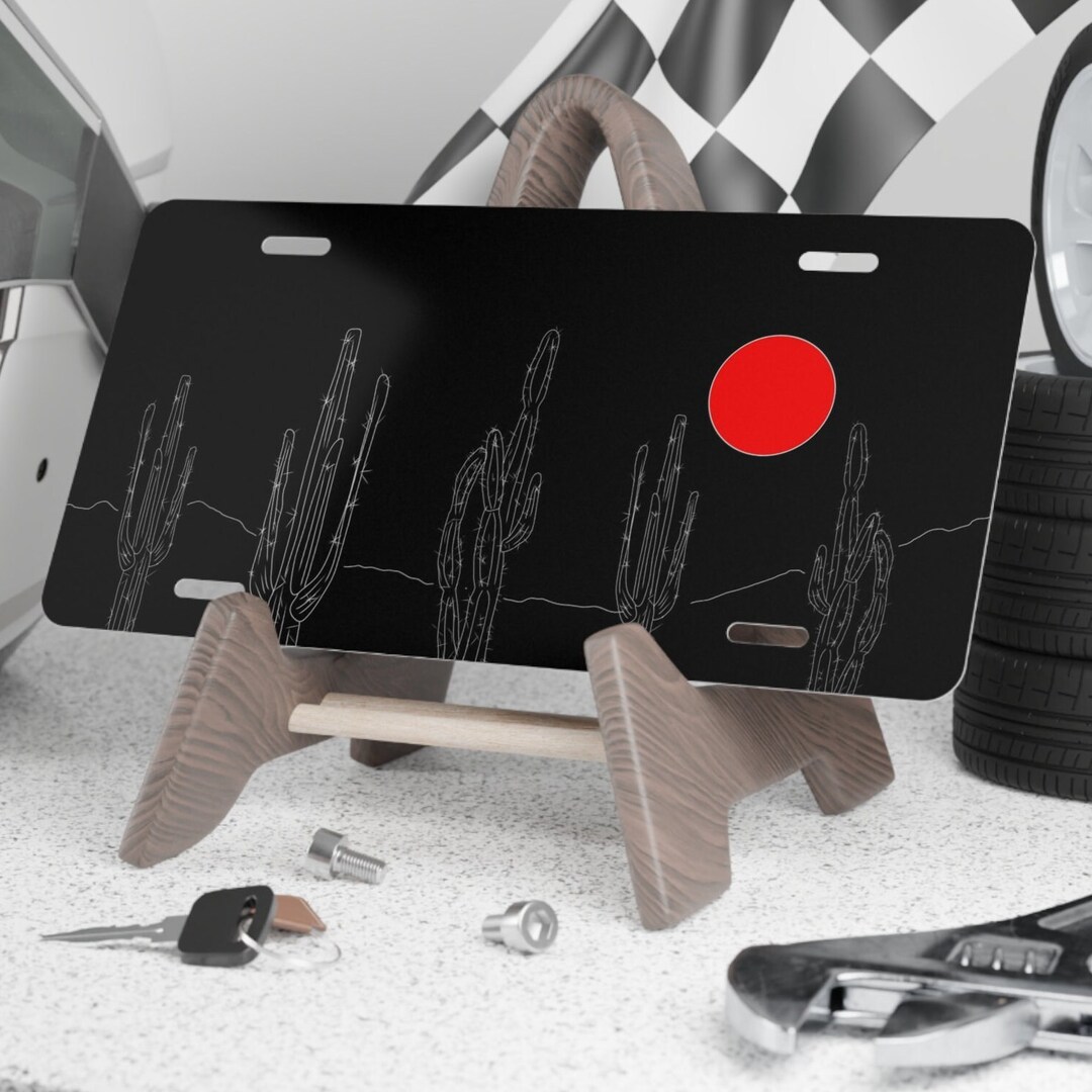 Western Desert Cactus License Plate for Car, for Man Cave, Wall Art ...