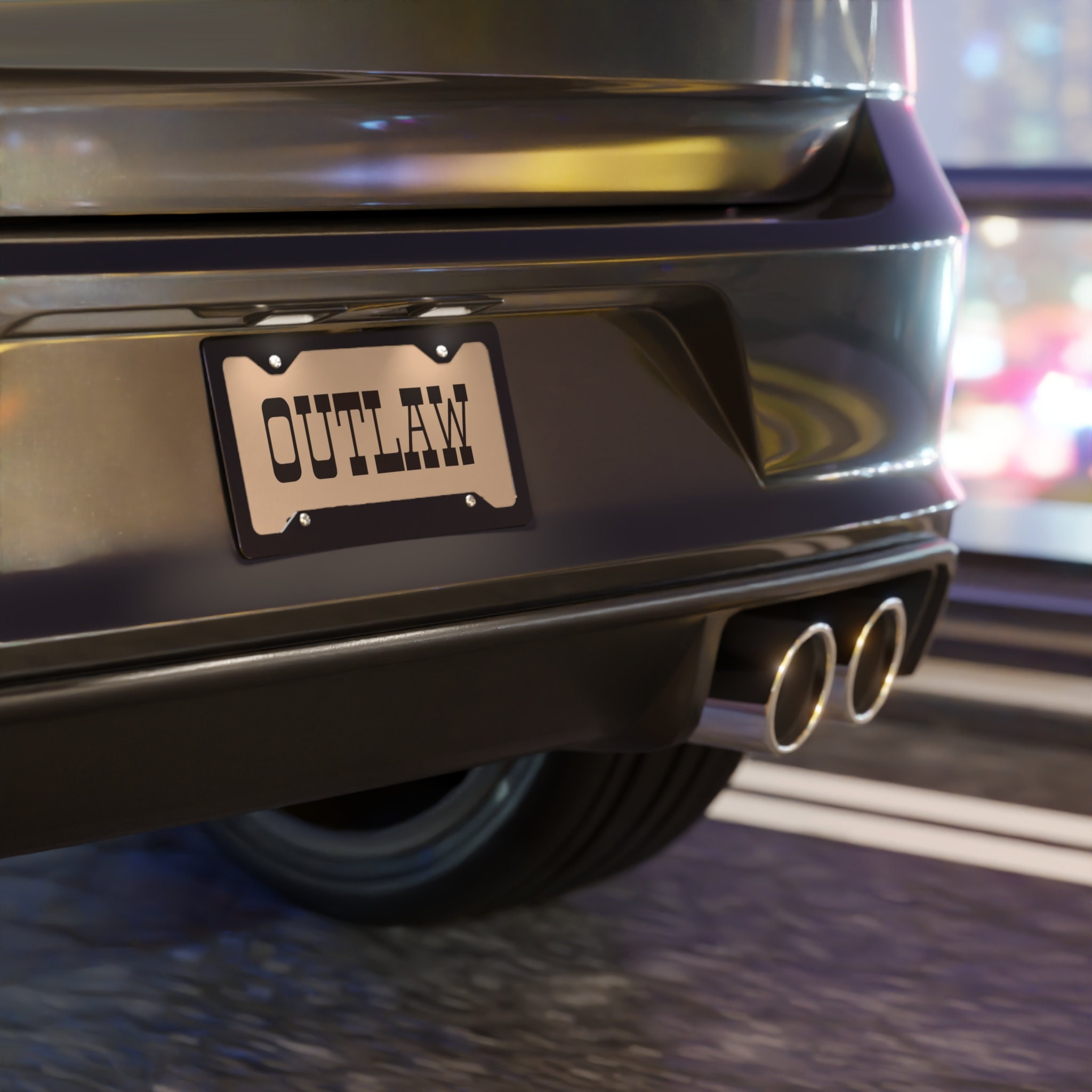 Outlaw Western License Plate, Cowboy, Wild West, Old West License Plate ...