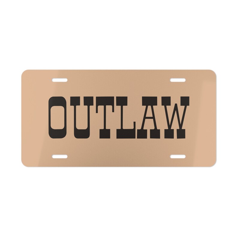 Outlaw Western License Plate, Cowboy, Wild West, Old West License Plate ...