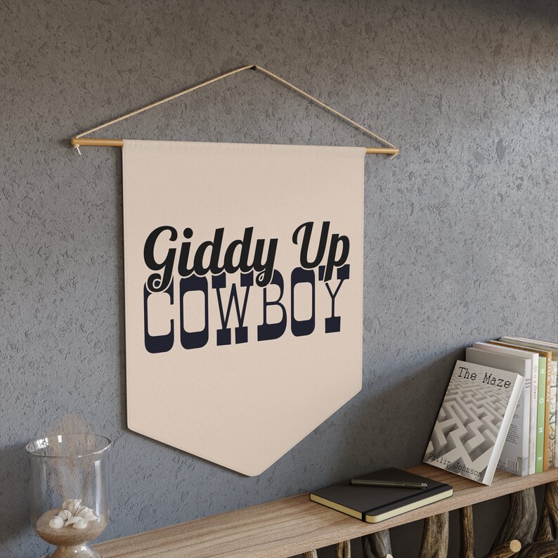 Giddy up Cowboy Home Decor, Flag, Western Home Decor, Old West Sign ...