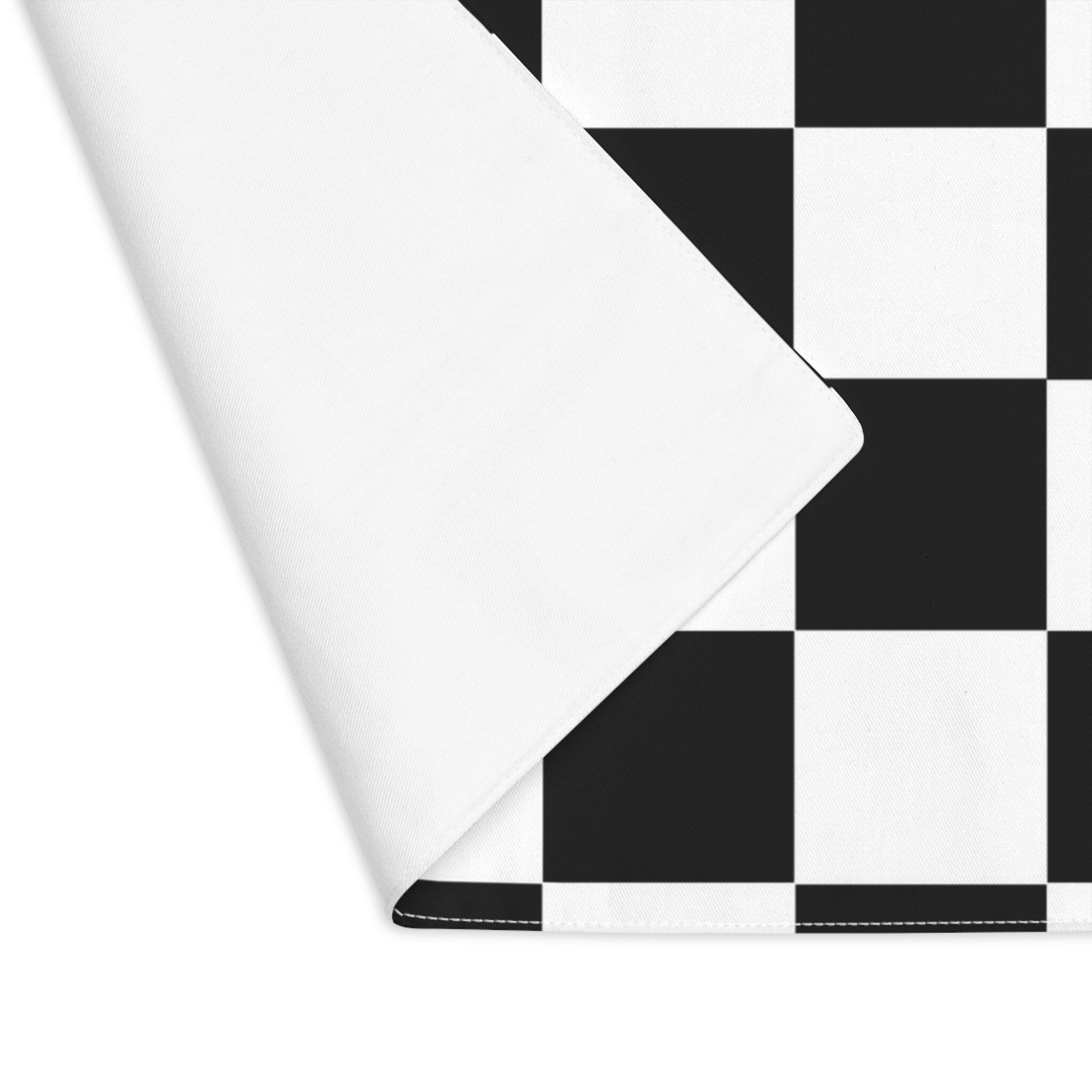 Black and White Checkered Placemat, 1pc, Kitchen Table, Checkered Flag ...