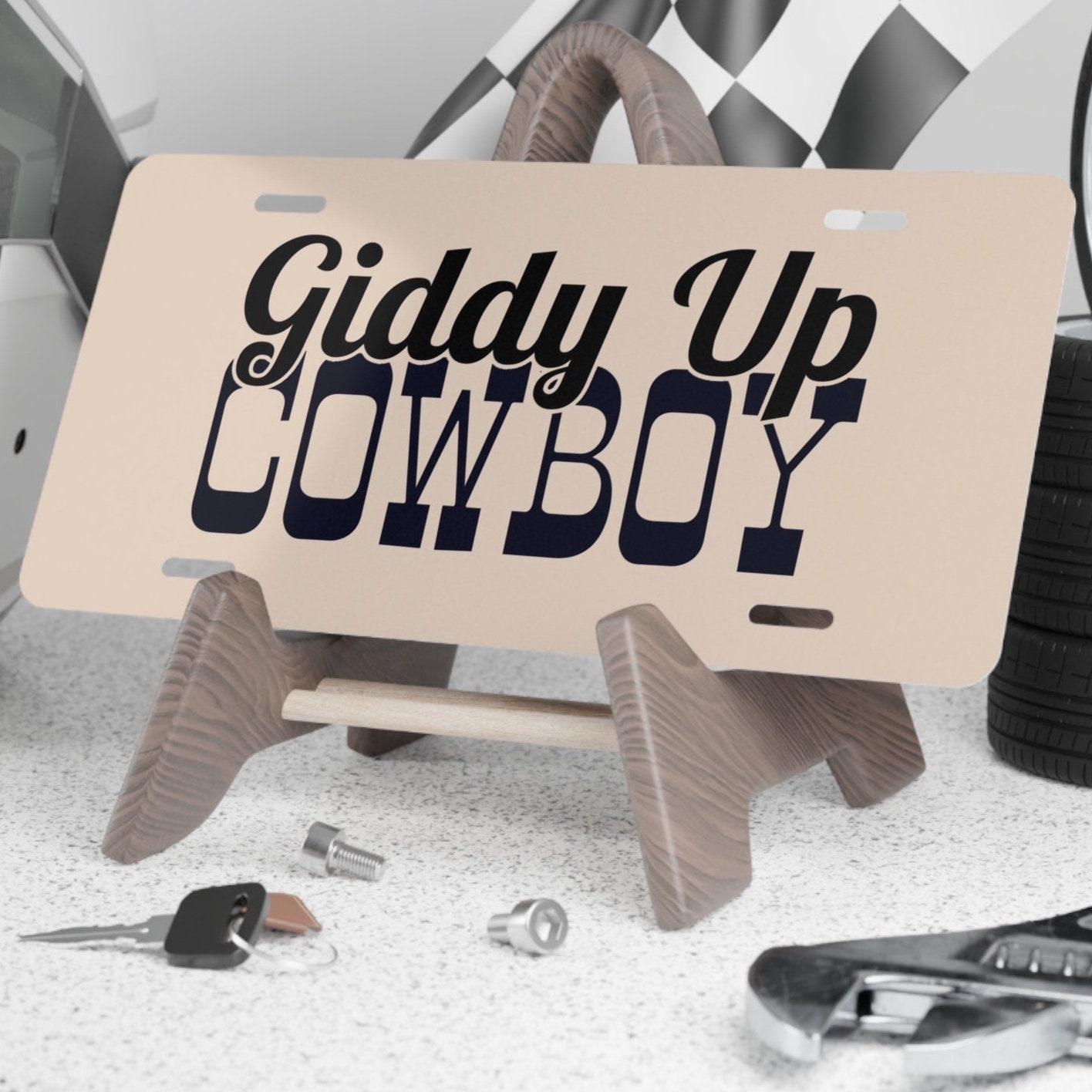 Giddy up Cowboy Western License Plate, Cowboy, Wild West, Old West ...