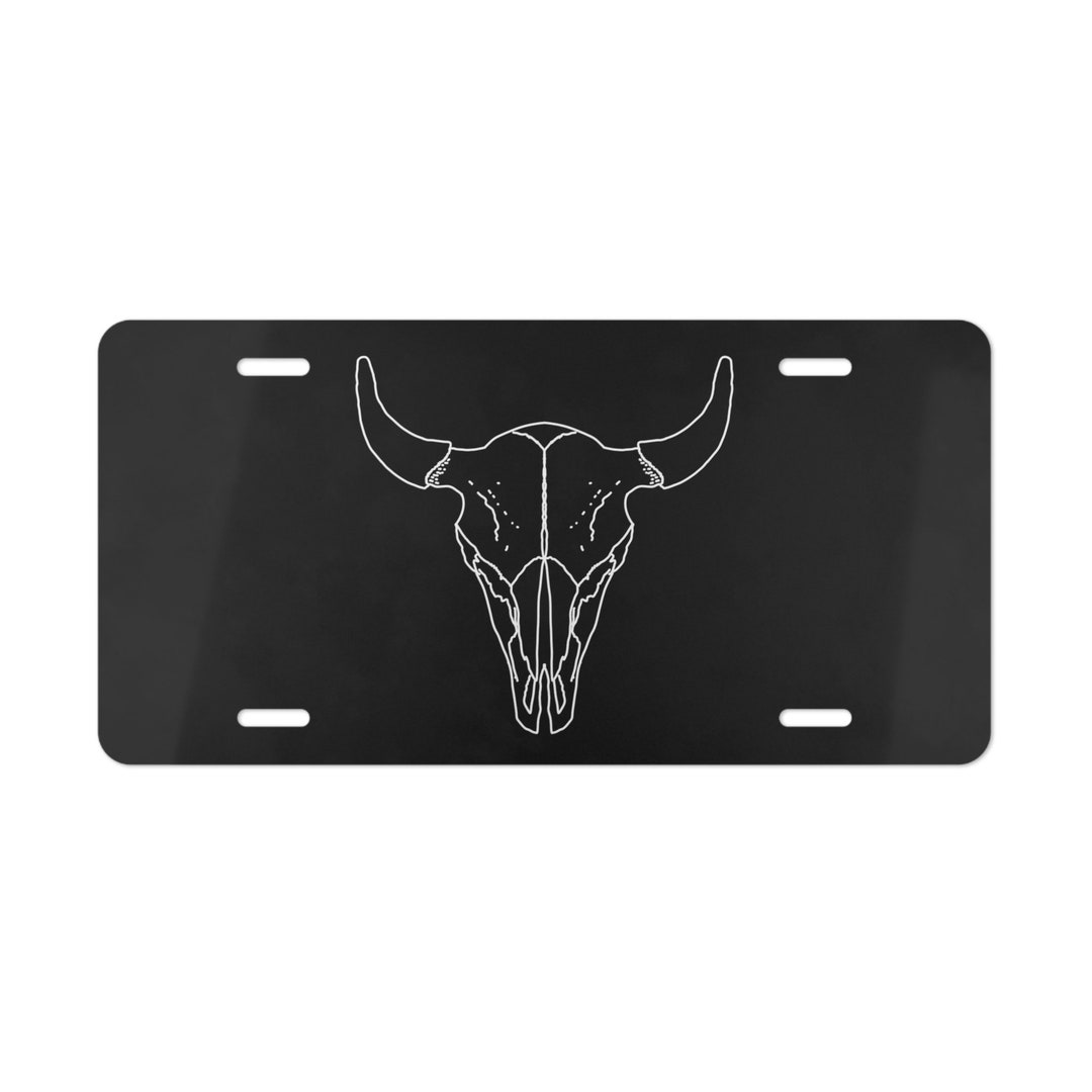 Buffalo Skull Western License Plate for Car for Man Cave - Etsy