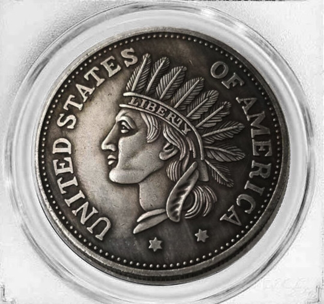 US 1851 Indian Dollar Commemorative Silver Plated - Etsy