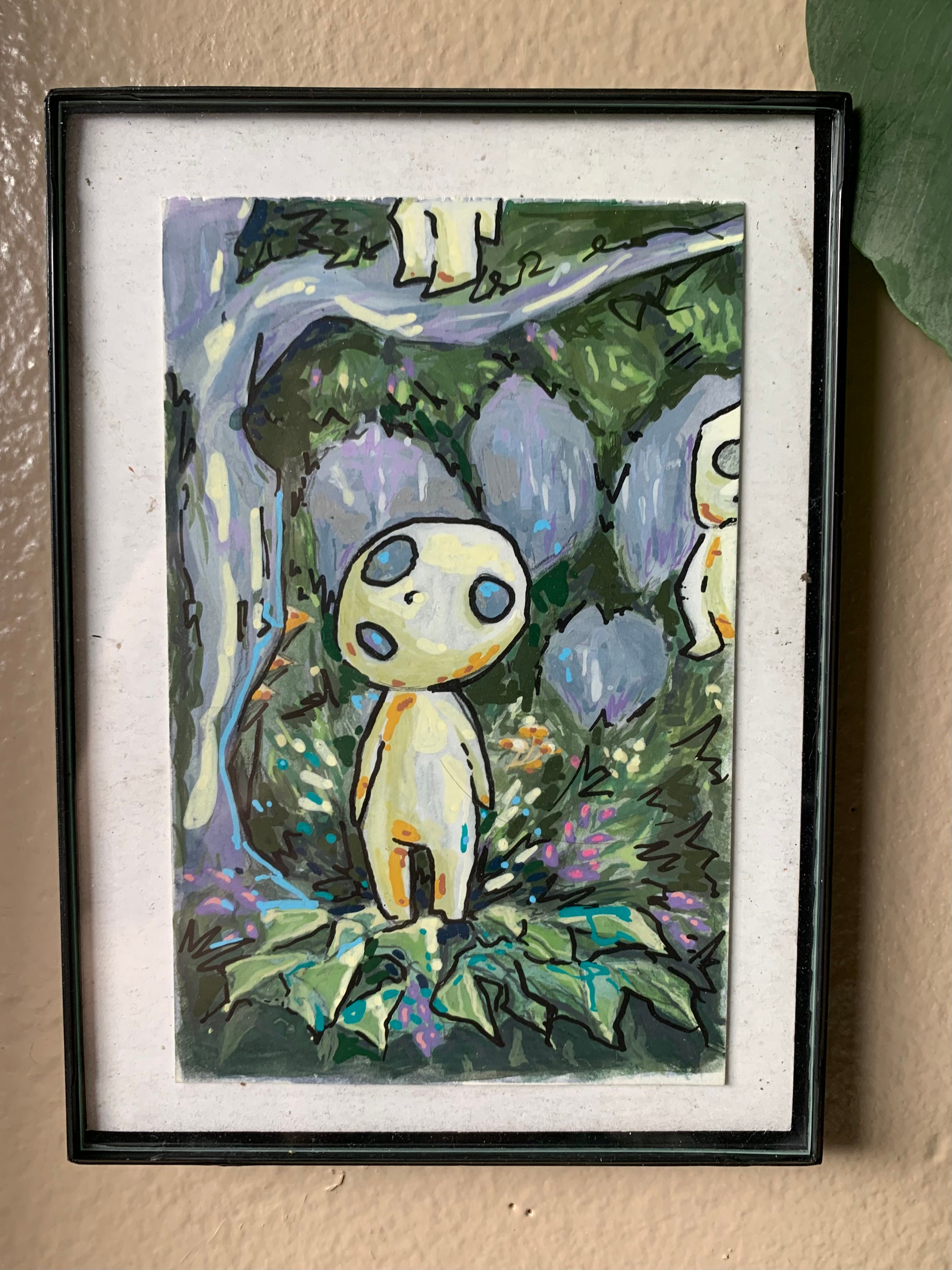 Kodama Studio Ghibli Fanart Hand Painted Gouache Watercolor Painting ...