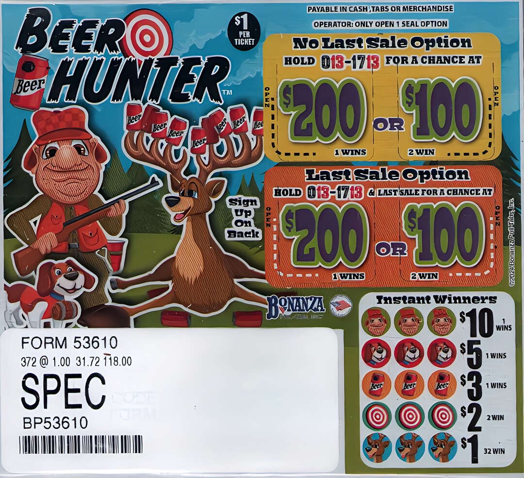 3 Pack Beer Hunter Hard Card Ticket for Amusement Purposes Only - Etsy