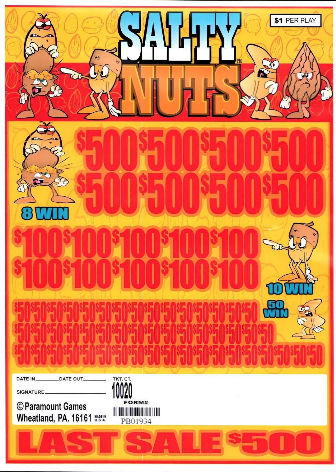 Pull Ticket - Tab - Jar - Salty Nuts - Etsy