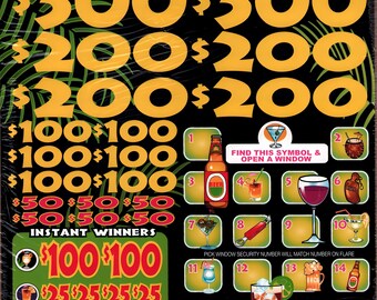 Dragon Den Chip Ticket Pull Tab Ticket Ticket for Amusement Purposes ...