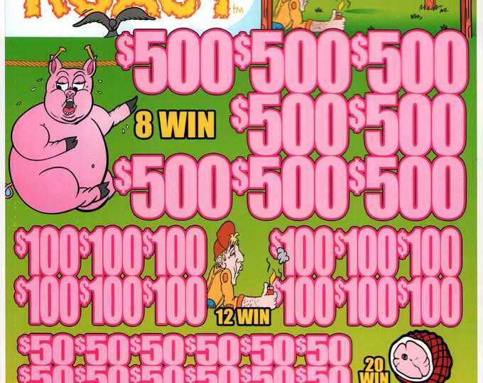 Pig Roast - Jar Ticket - Pull Tab Ticket - Ticket for Amusement Purpose ...