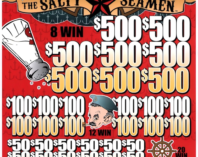 The Salty Seaman- Jar Ticket - Pull Tab Ticket - Ticket for Amusement ...