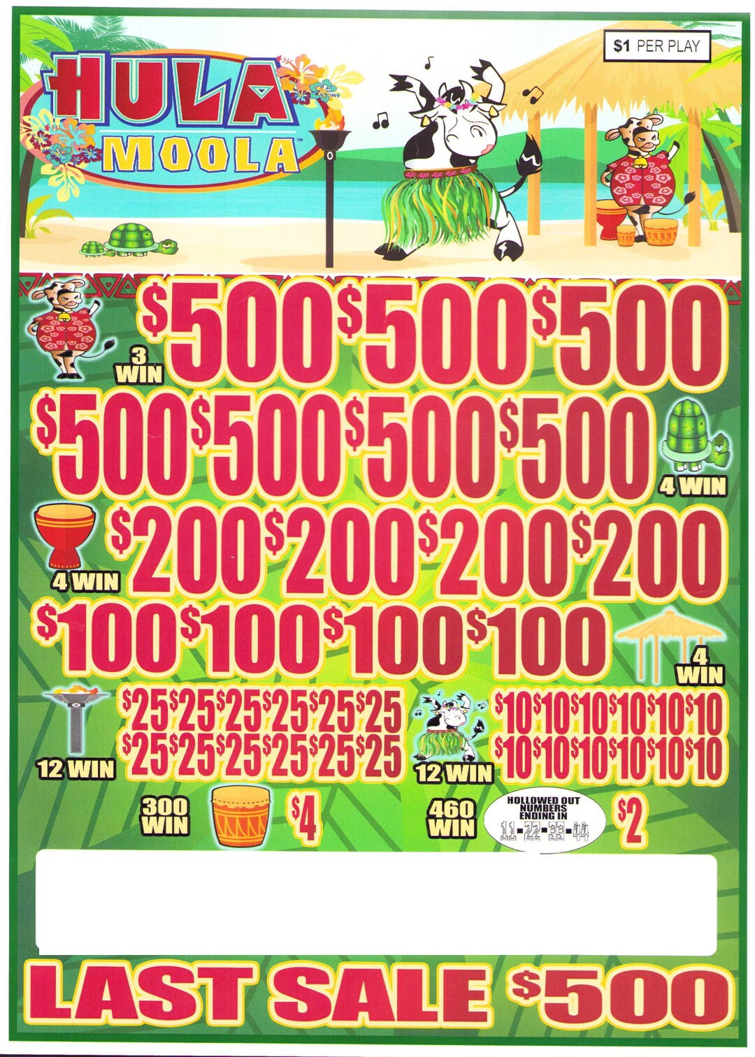 Pull Tab Tickets – Jars – Game - Hula Moola- 10,020 Ct - Etsy
