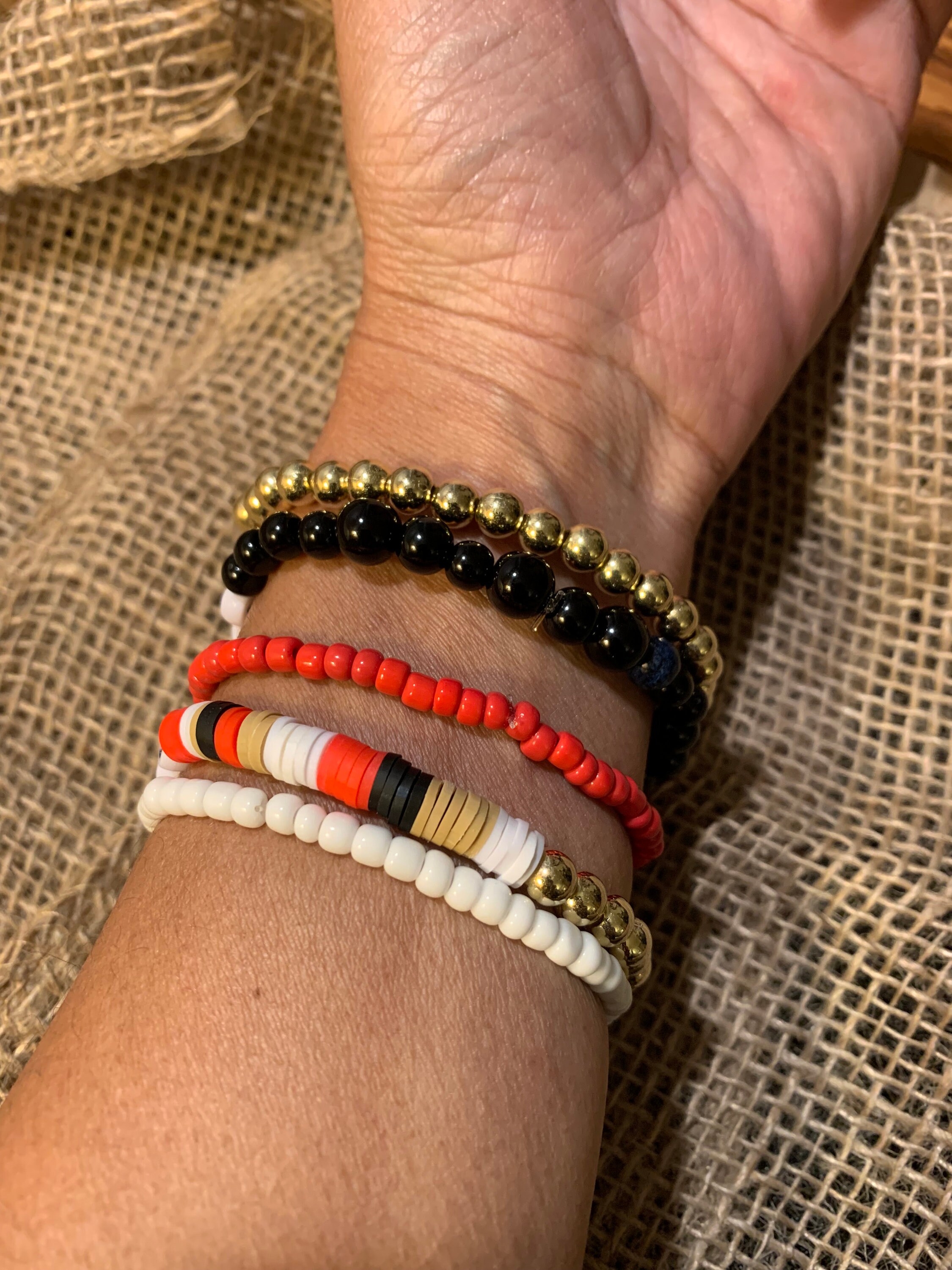 San Francisco Forty Niners, Game Day Bracelet Pack, Friendship Bracelet ...