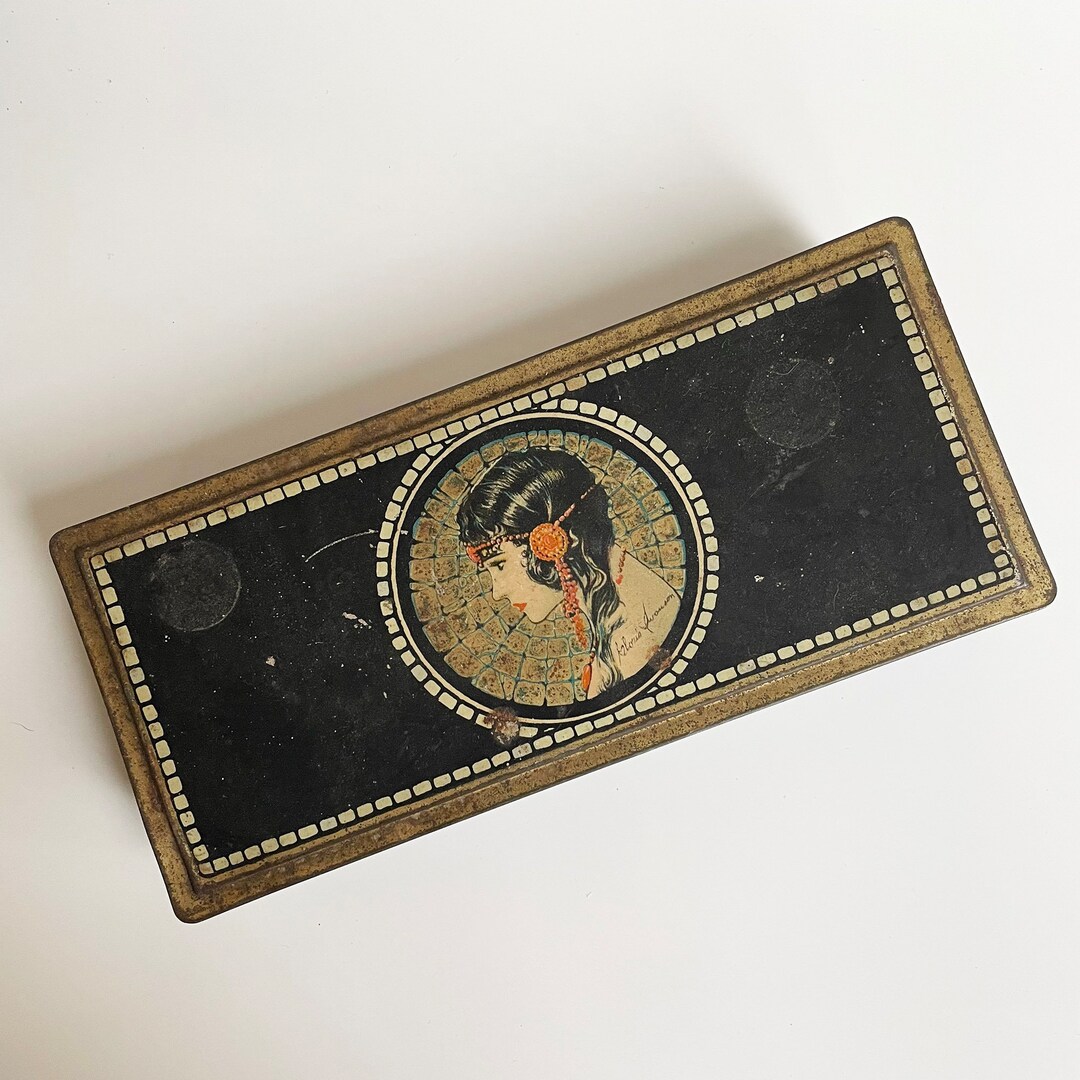 Antique Gloria Swanson Tin Beautebox Canco 1920s Art Deco by Henry ...