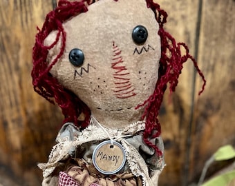 Handmade Primitive Rag Doll - Etsy
