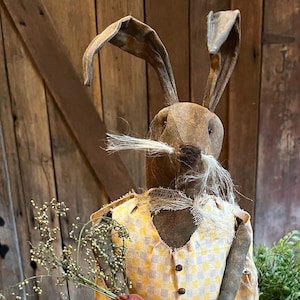 Primitive Handmade Rabbit - Etsy