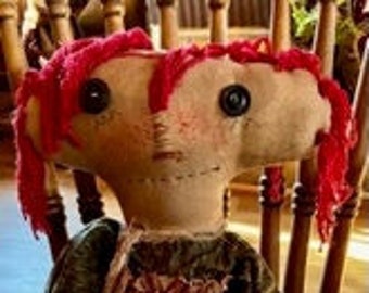 Handmade Primitive Rag Doll - Etsy