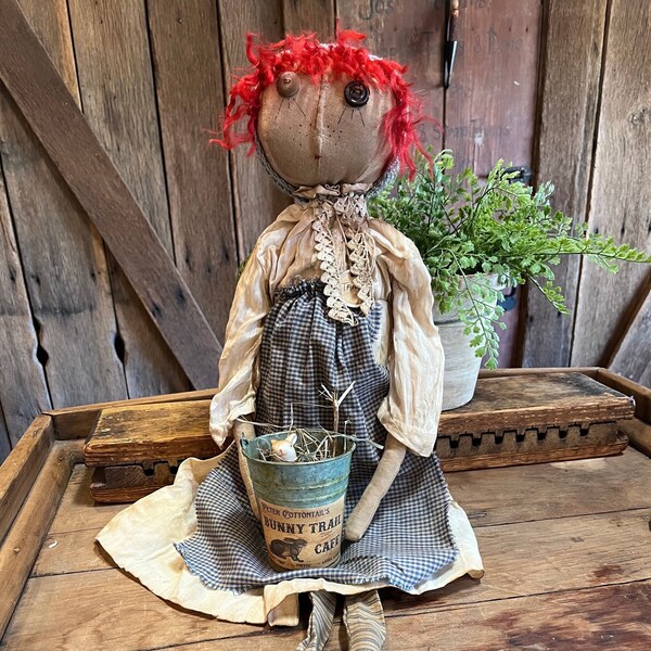 Primitive Rag Doll - Etsy