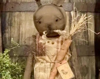 Handmade Primitive Rabbit (PREORDER) - Etsy