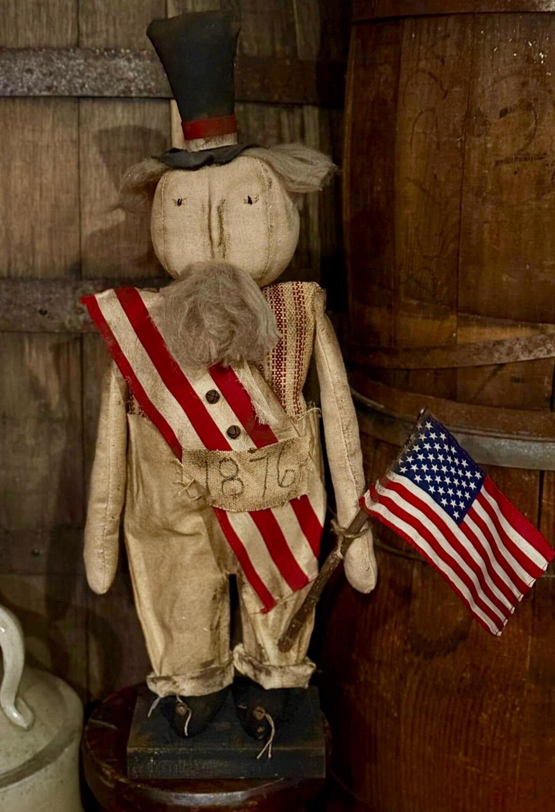 Handmade Primitive Mr. Liberty PREORDER - Etsy