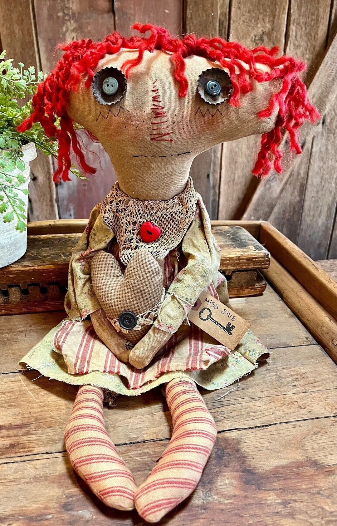 Handmade Primitive Doll - Etsy