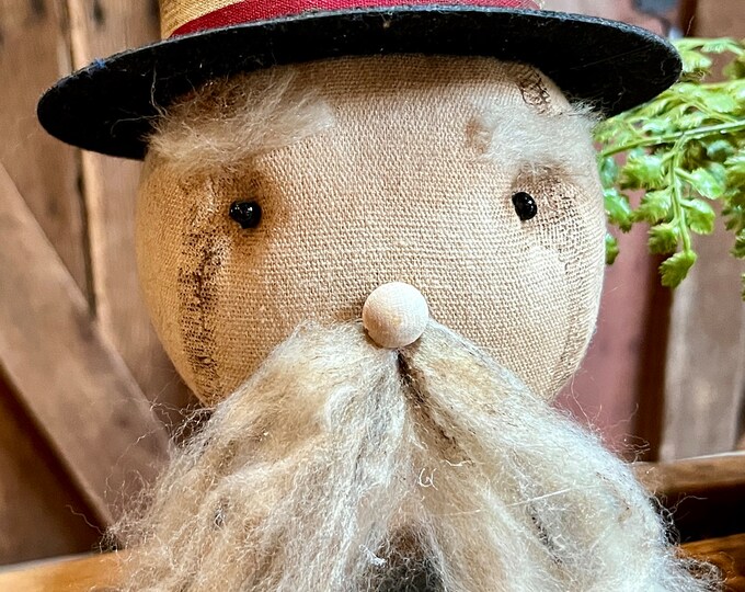 Primitive Uncle Sam Doll With Eagle, Patriotic Uncle Sam Doll, Handmade ...