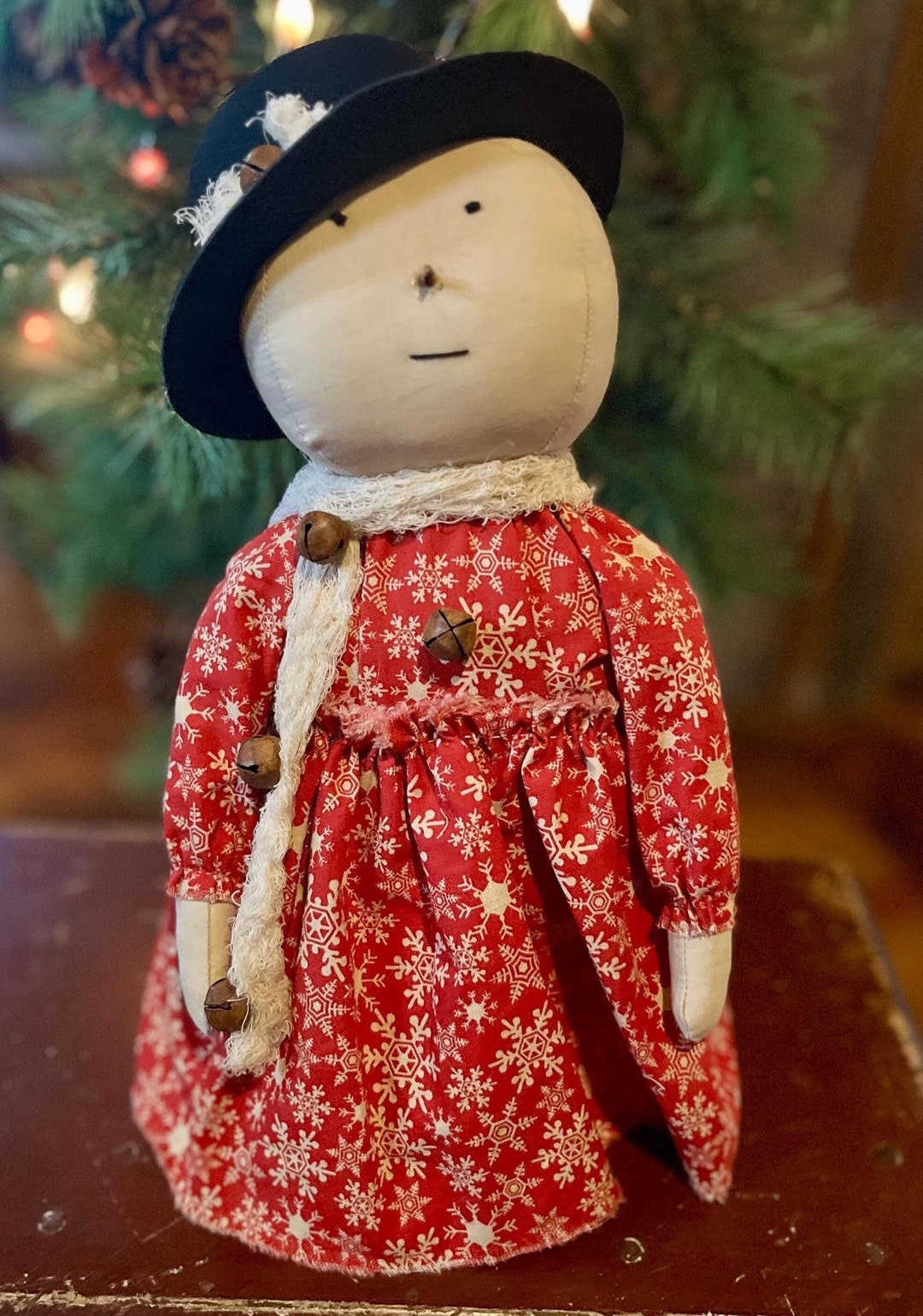 Handmade Primitive Snowgirl - Etsy