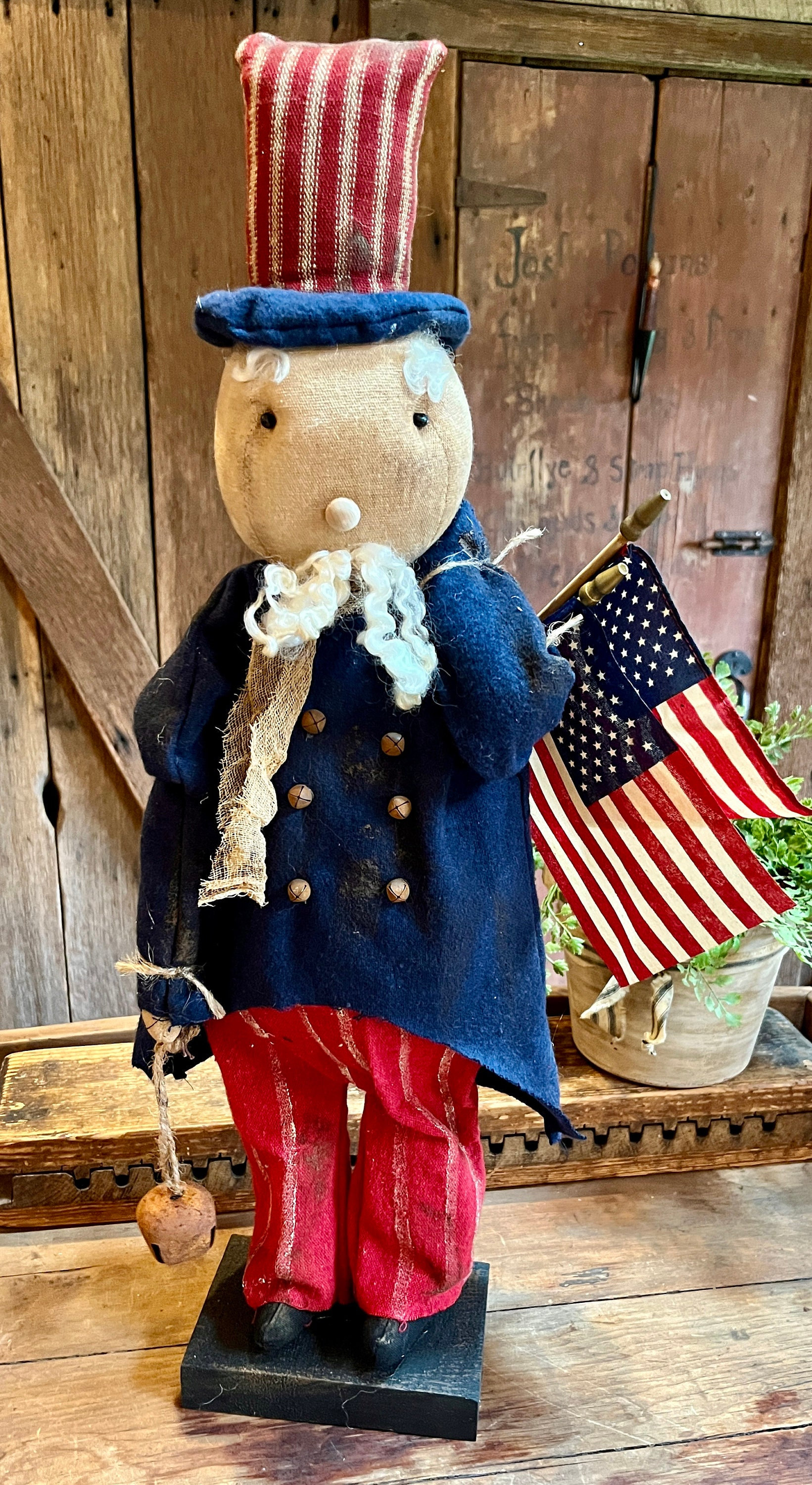 Handmade Primitive Uncle Sam - Etsy