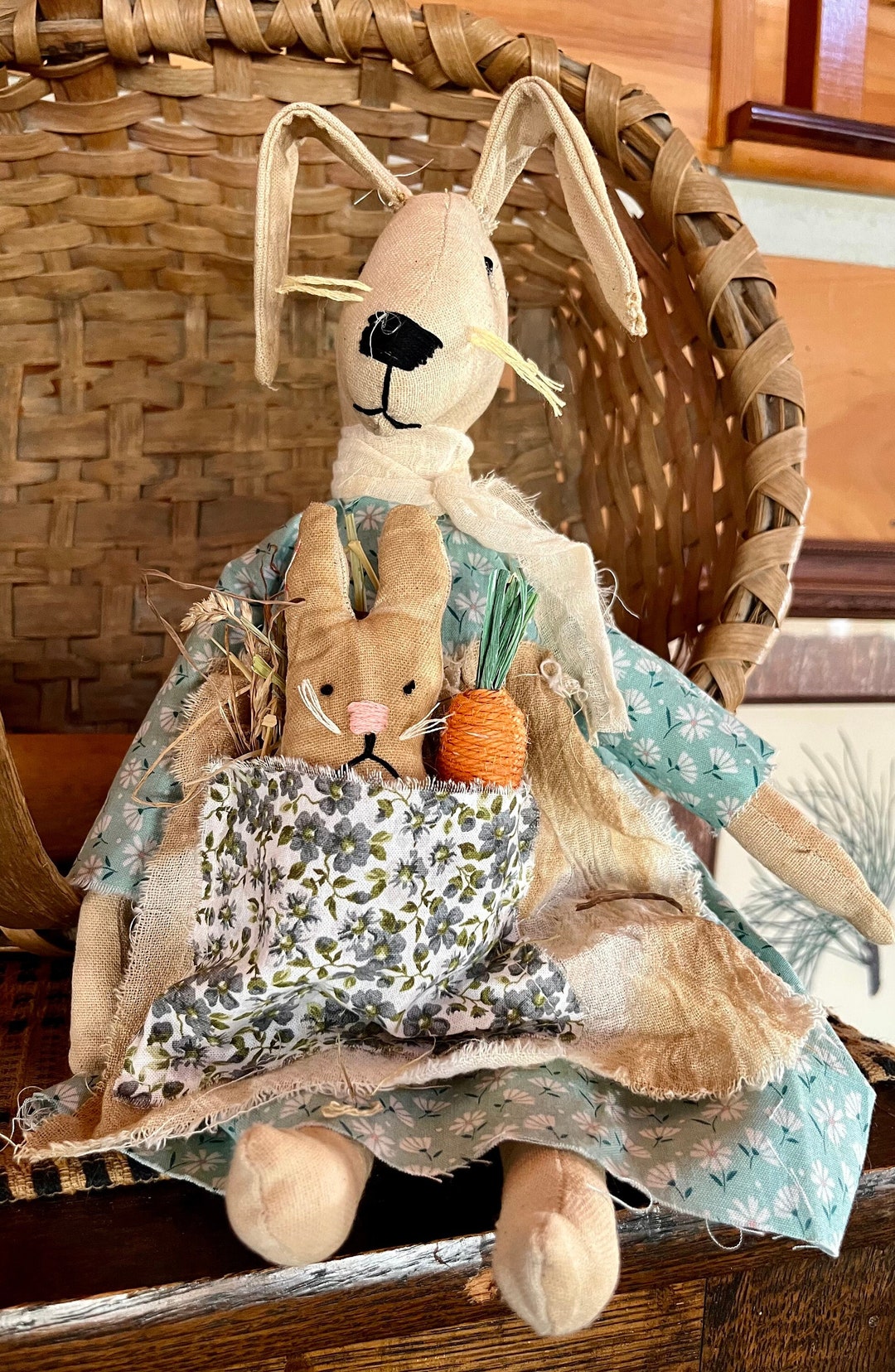 Primitive Handmade Bunny - Etsy