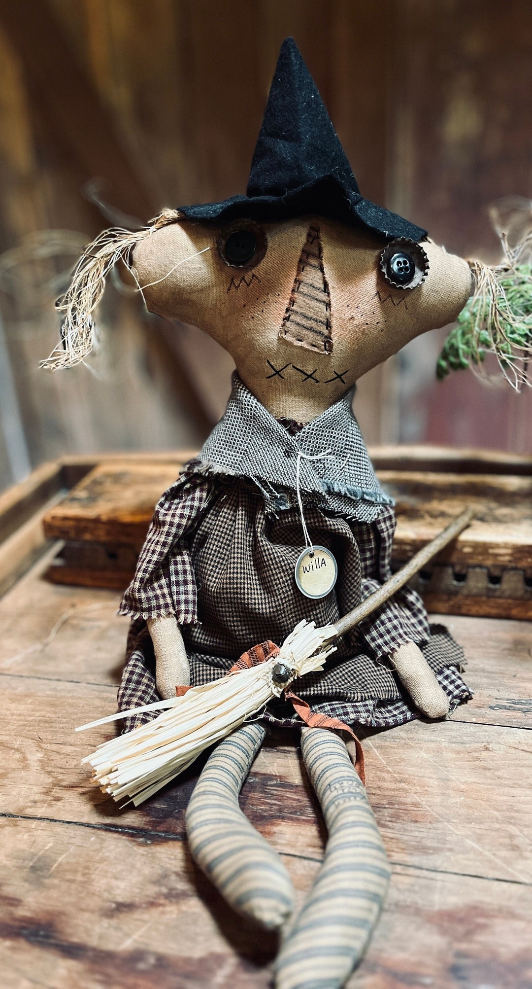 Handmade Primitive Witch - Etsy