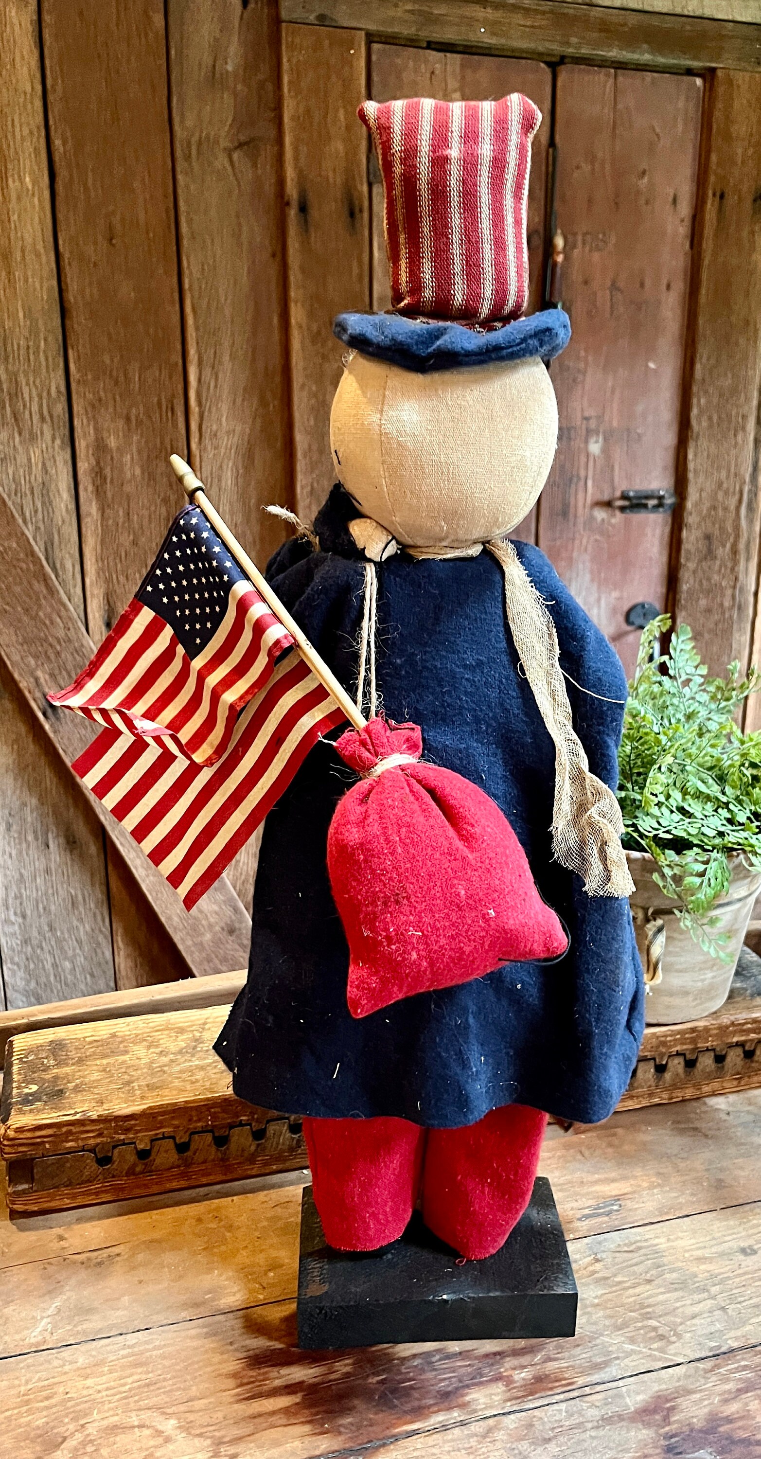 Handmade Primitive Uncle Sam - Etsy