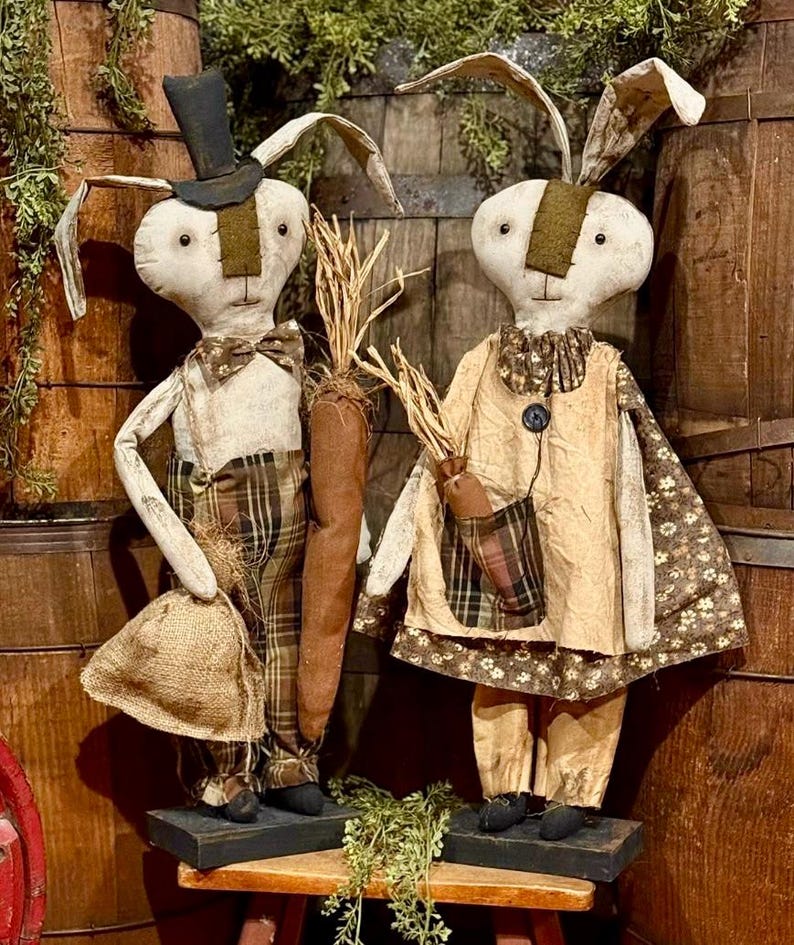 Handmade Primitive Rabbit (PREORDER) - Etsy