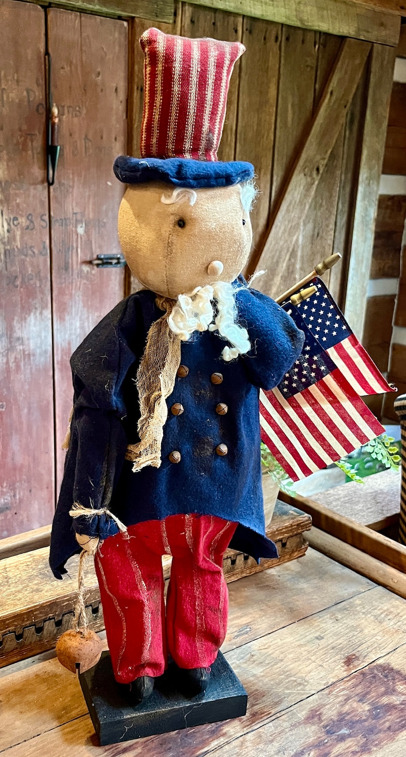 Handmade Primitive Uncle Sam - Etsy