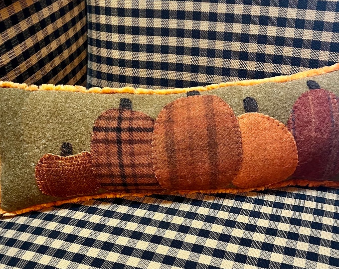 Handmade Wool Appliqué Pillow - Etsy
