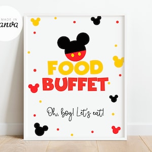 Mickey Inspired Birthday Party Signs Digital 8x10 Bundle Party Favors ...
