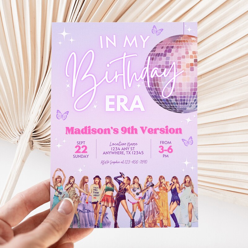 Taylor swift birthday invite - Etsy