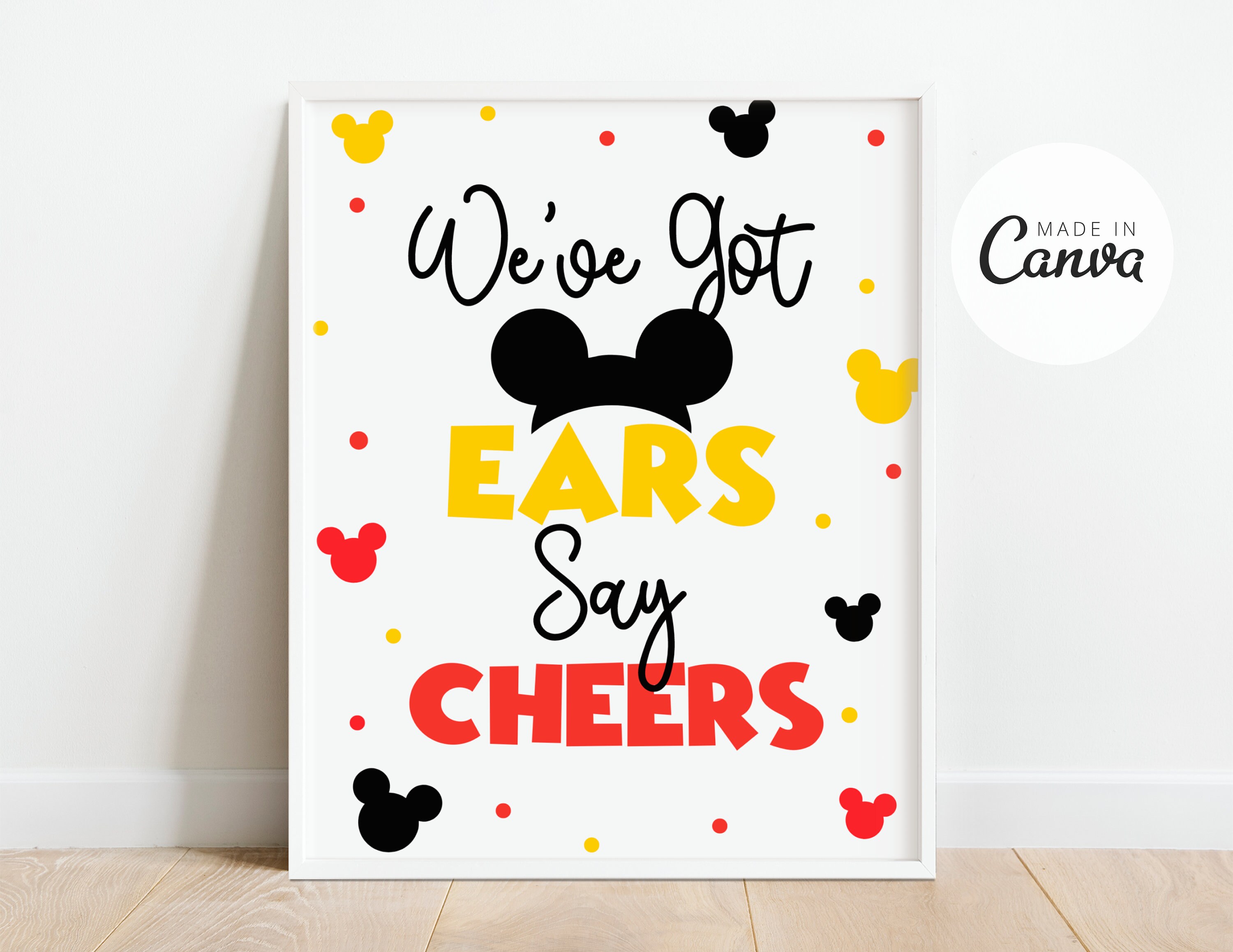 Mickey Inspired Birthday Party Signs Digital 8x10 Bundle Party Favors ...