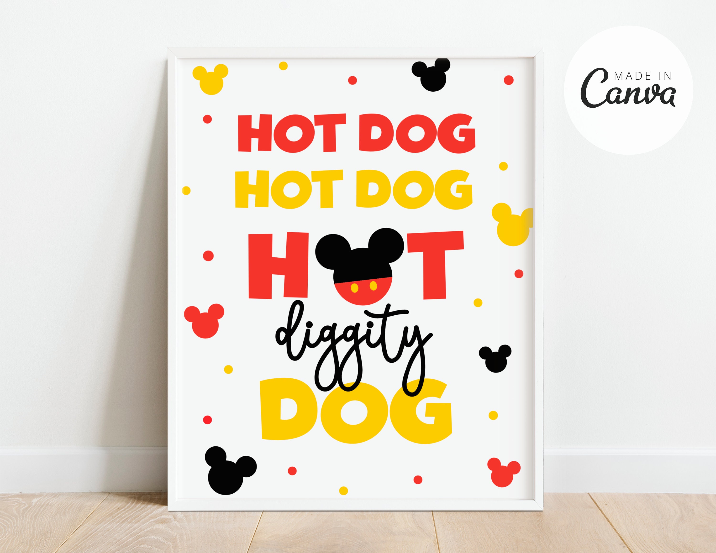 Mickey Inspired Birthday Party Signs Digital 8x10 Bundle Party Favors ...