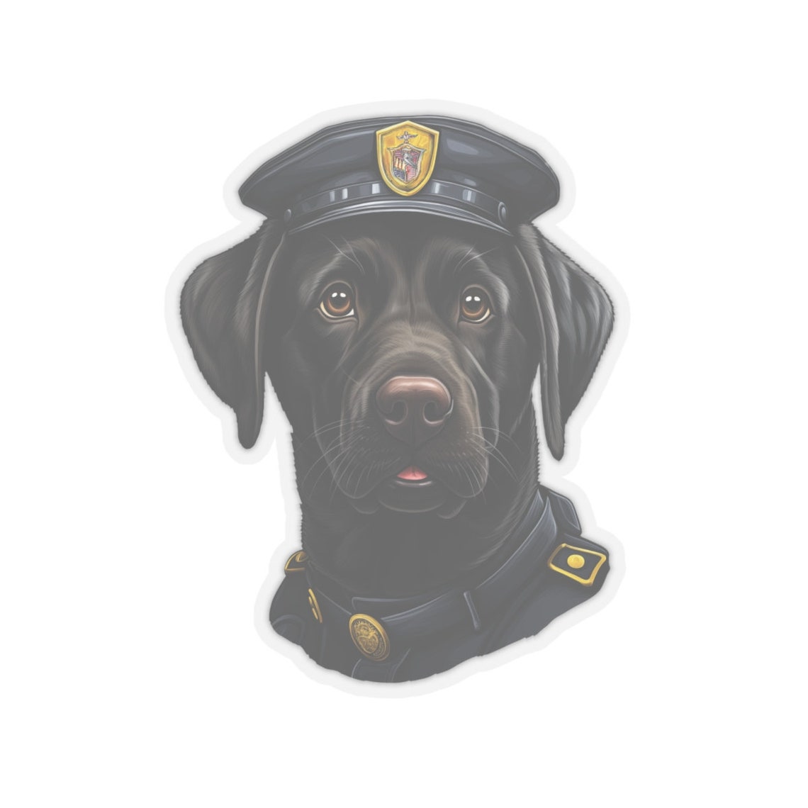 Black Lab Police Officer Sticker - K9 Unit Canine Decal - Law ...