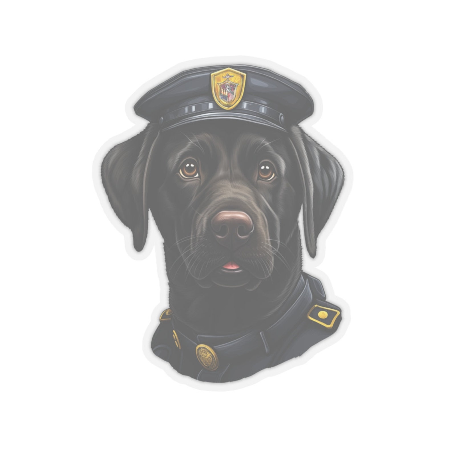 Black Lab Police Officer Sticker - K9 Unit Canine Decal - Law ...
