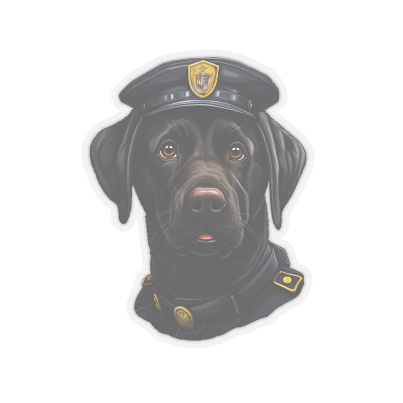 Black Lab Police Officer Sticker - K9 Unit Canine Decal - Law ...