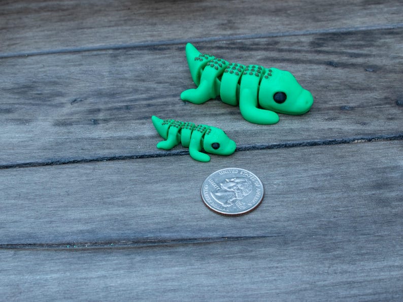 Micro Crocodile Flexi Fidget Toy | 3D Printed Articulated Reptile ...