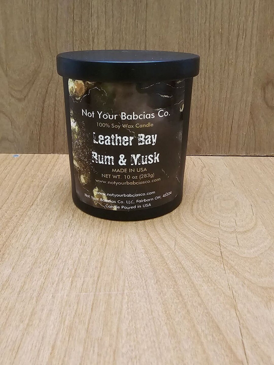 Leather Bay Rum & Musk Leather Scented Soy Wax Candle With a Hint of ...