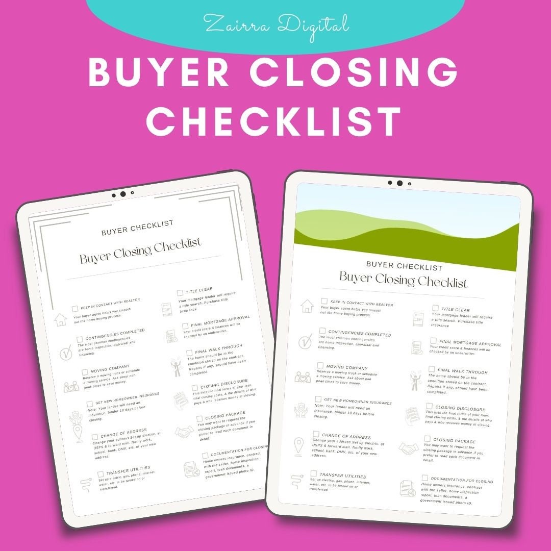 Real Estate Closing Checklist Canva Template - Streamline Your ...
