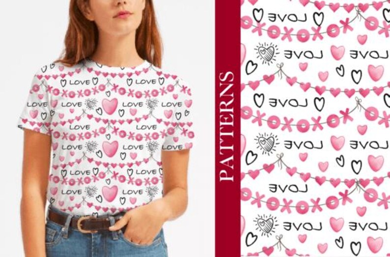 Valentines Day Pattern Set - 10 Beautiful Designs for DIY Crafts ...